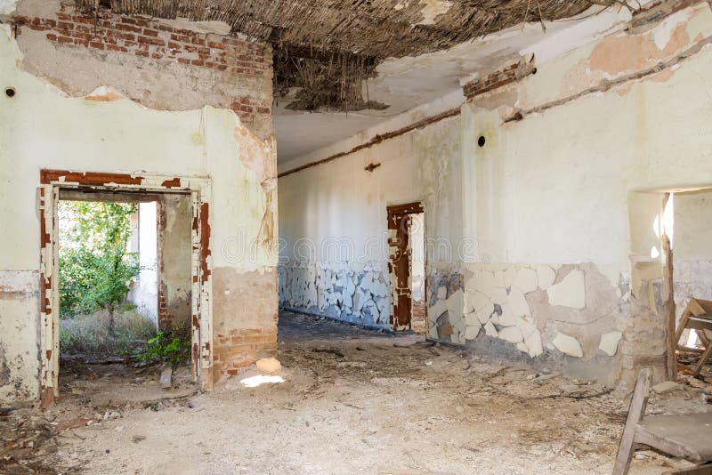 Abandoned and Destroyed Room Stock Image - Image of house, urban: 78216185