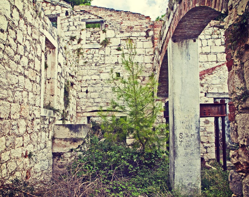 Abandoned and Dilapidated Building Stock Photo - Image of colors ...