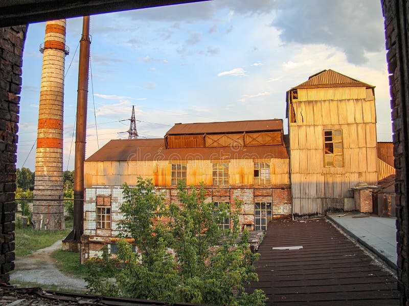 An Abandoned or Dilapidated Industrial Building Factorywarehouse with ...