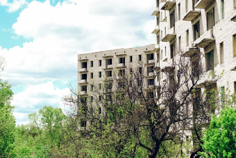 Abandoned Empty City, Multi-storey Building. Empty Rooms without ...