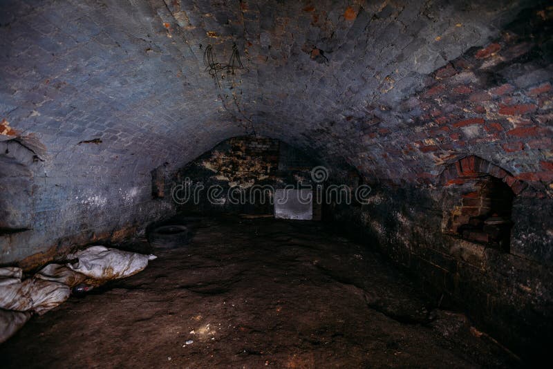 Abandoned vaulted cellars stock photo. Image of oblivion - 86381796