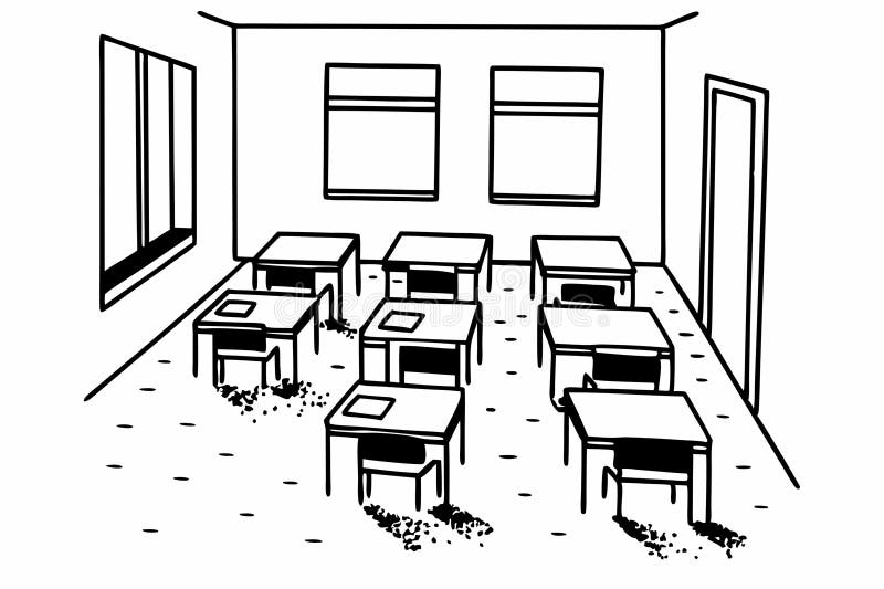 Abandoned Empty School during the School Summer Holiday. Stock Image ...