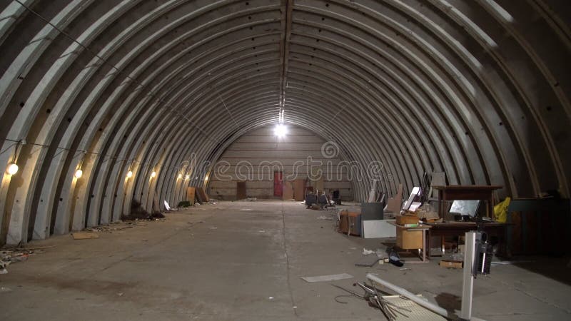 Abandoned Empty Warehouse, Old Rustic Metal Structure with Metal ...