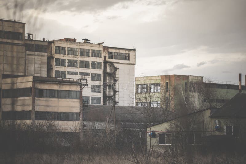 Abandoned Factory Building. Abandoned Premises Stock Image - Image of ...