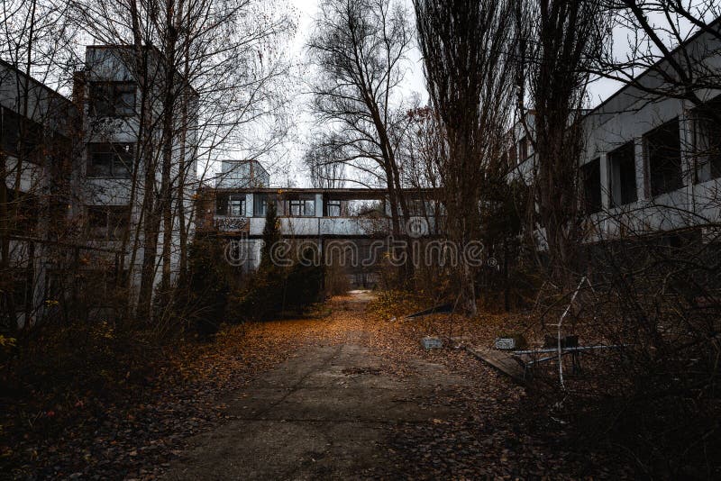 Abandoned Factory Exterior at Chernobyl Stock Image - Image of power ...