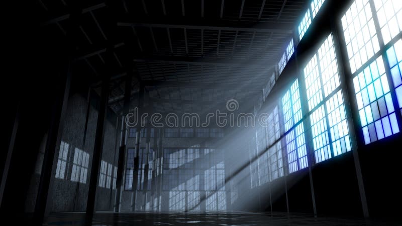 Abandoned Factory Interior Dark