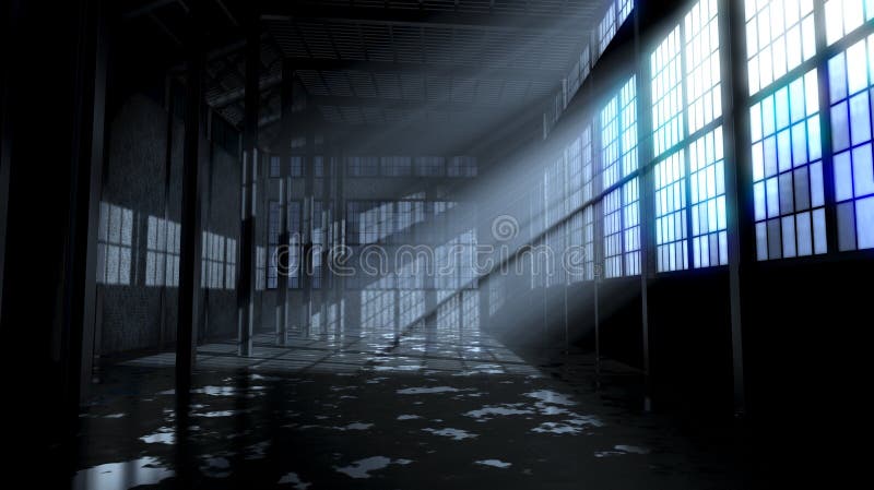 Abandoned Factory Interior Dark