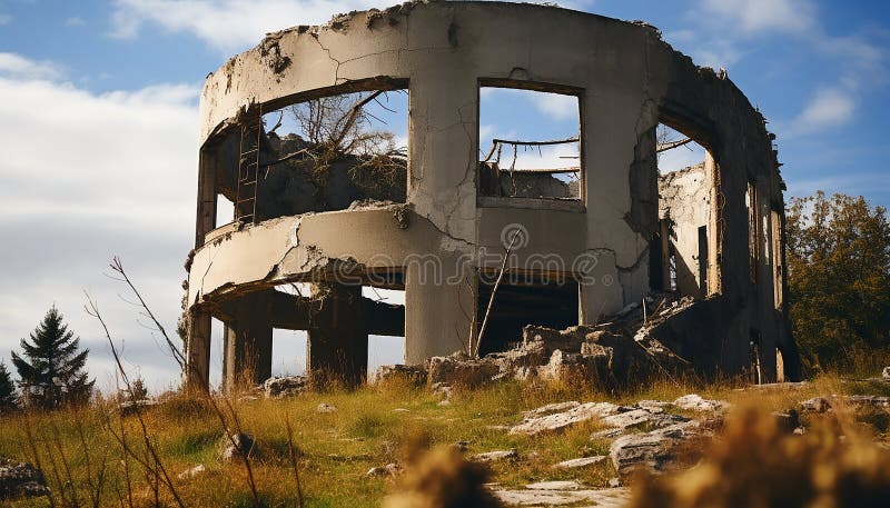 Abandoned Factory, Old Ruin, Rusty, Broken, Damaged, Demolished ...