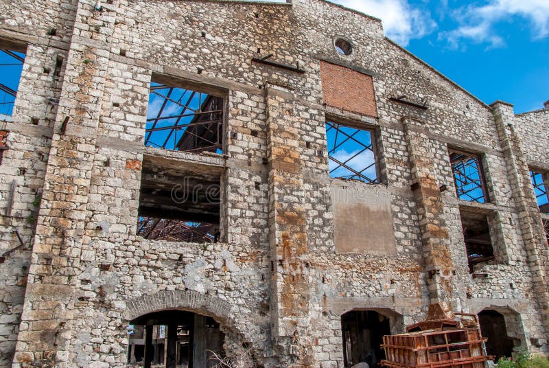 Abandoned factory outdoor stock image. Image of dirty - 68972259
