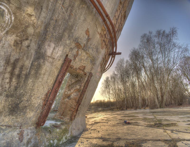 Abandoned factory silos stock photo. Image of abandonment - 50952106