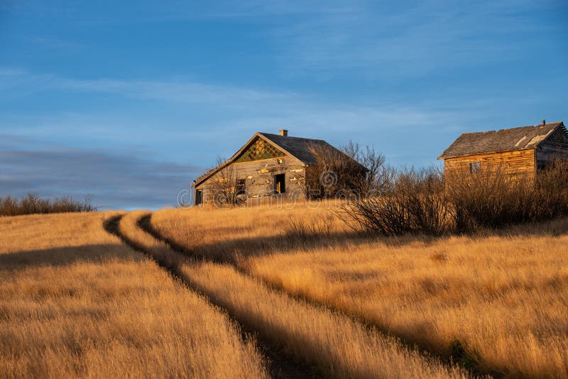 Abandoned Farm House in Rural Alberta Stock Image - Image of alberta ...