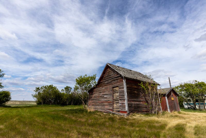 Abandoned Farm in the Prairie of Canada Stock Photo - Image of ...