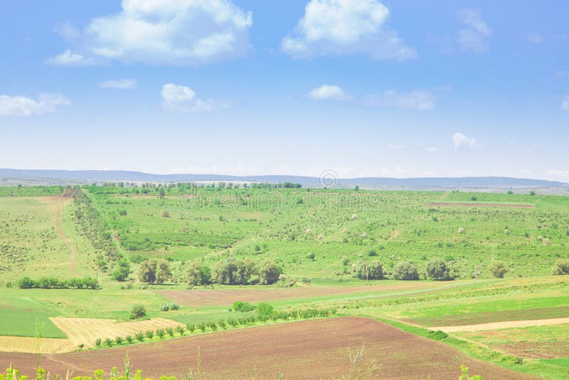 Abandoned Field Hills and a Blue Sky Stock Photo - Image of rural, farm ...
