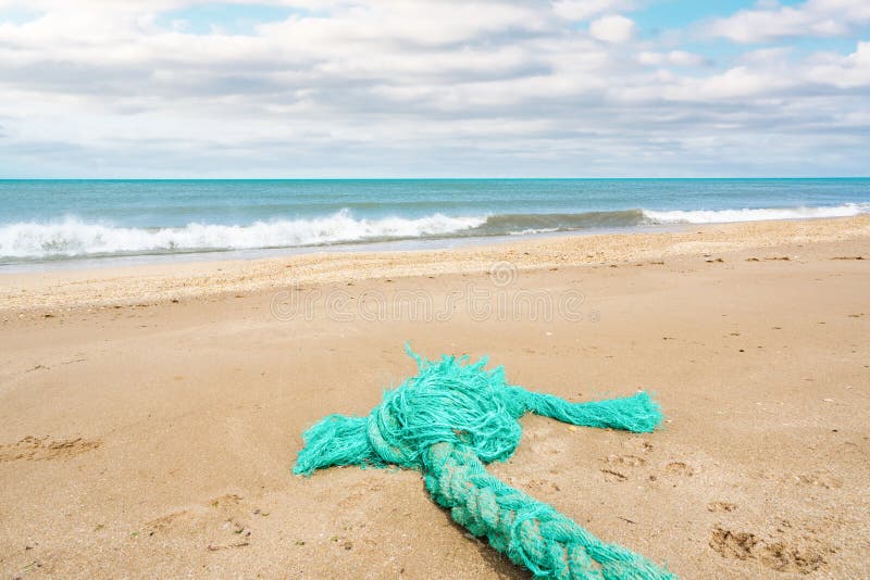 Abandoned Fishing Rope on the Shore Stock Image - Image of shore ...