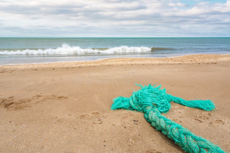 Abandoned Fishing Rope on the Shore Stock Image - Image of shore ...