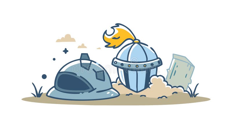 Abandoned Helmets, Battlefield Aftermath, Vector Design Generative AI ...