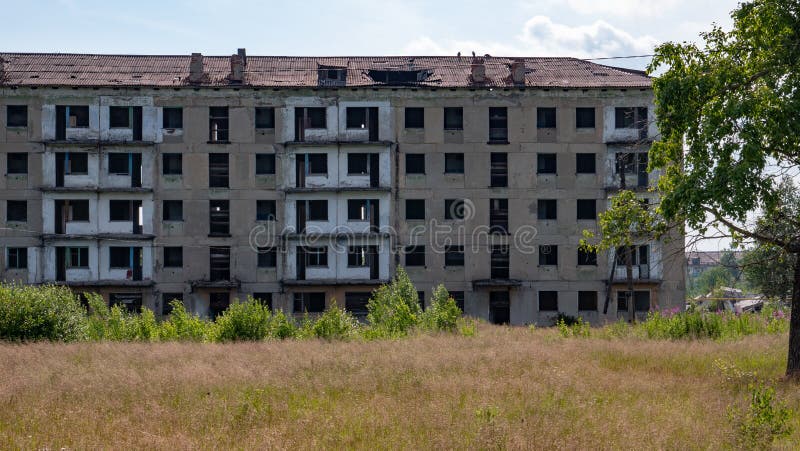 Abandoned High-rise Building. Non-residential Building Stock Photo ...