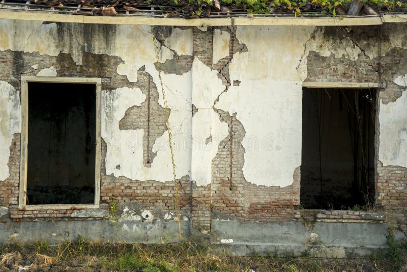 Abandoned House with Broken Windows Stock Photo - Image of neglected ...