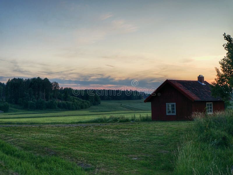 Abandoned House by Field during Sunset Stock Photo - Image of sunset ...