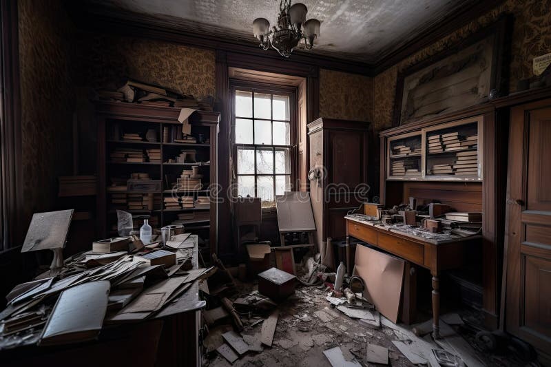 Abandoned House with Hidden Cache and Clues Stock Illustration ...