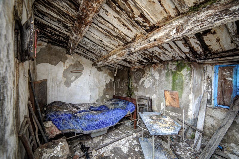 Old Ragged Mattress in an Abandoned House Stock Photo - Image of ...