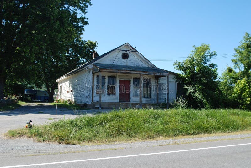 Abandoned House Isolated on a Desolate Landscape Stock Photo - Image of ...