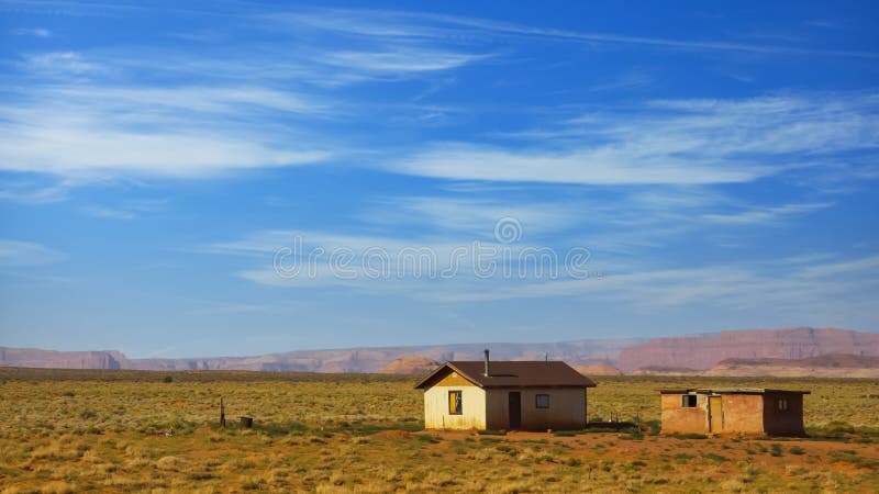 Abandoned House in the Middle of Monument Valley Stock Photo - Image of ...