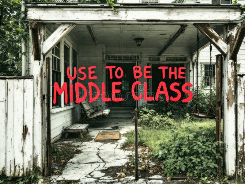 Abandoned House Representing Declining Middle Class Lifestyle Stock ...