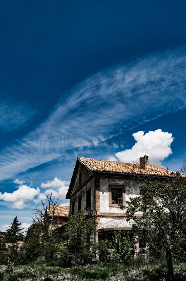 Abandoned house in ruins. stock image. Image of ancient - 120122615
