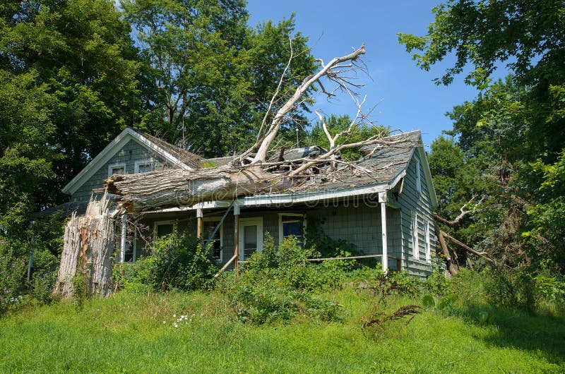 Roof damage stock image. Image of crash, tornado, storm - 329066451