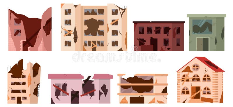 Ruined buildings city stock vector. Illustration of cartoon - 237336269 Ruined buildings city stock vector. Illustration of cartoon - 237336269