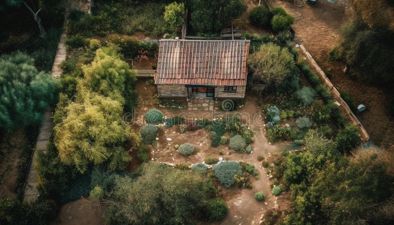 Abandoned Hut in Rustic Forest, Ancient History Preserved Generated by ...