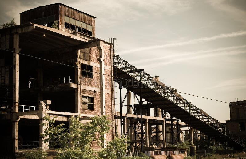 Window of Abandoned Factory Stock Image - Image of hall, gloomy: 11087981