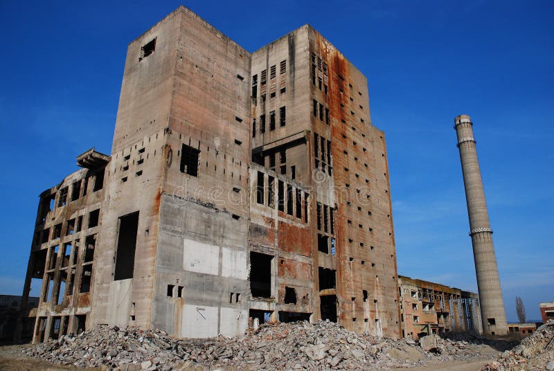 Abandoned Industrial Buildings Stock Image - Image of ancient ...