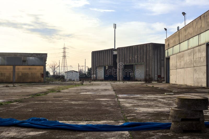 Abandoned Industrial Compound Closed by a Gate in the Italian ...