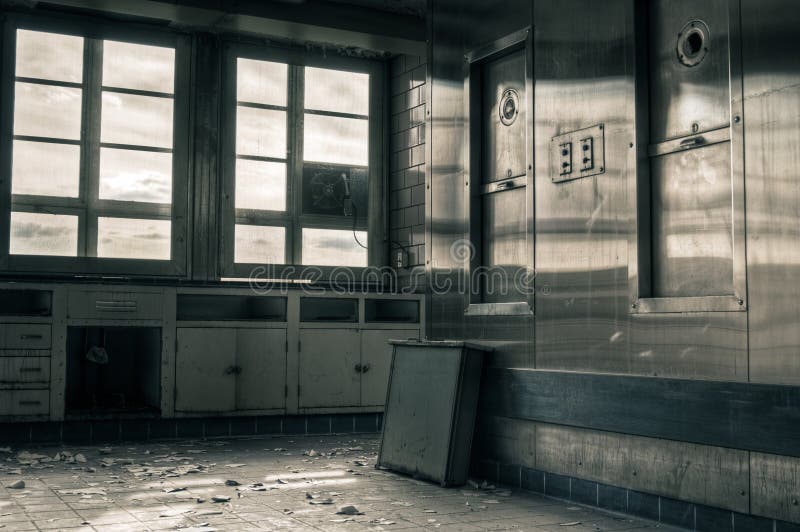 Abandoned Industrial Kitchen Stock Photo - Image of dirty, floor: 15136112