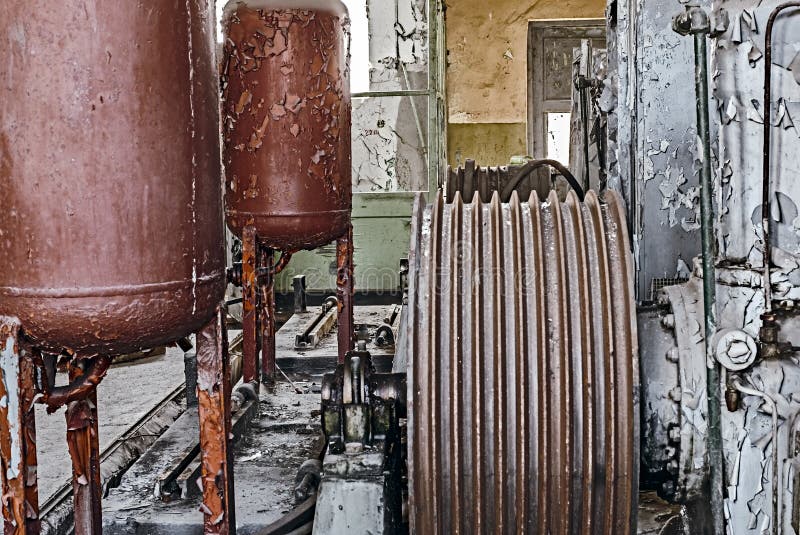 Abandoned Industrial Machinery Stock Image - Image of derelict ...