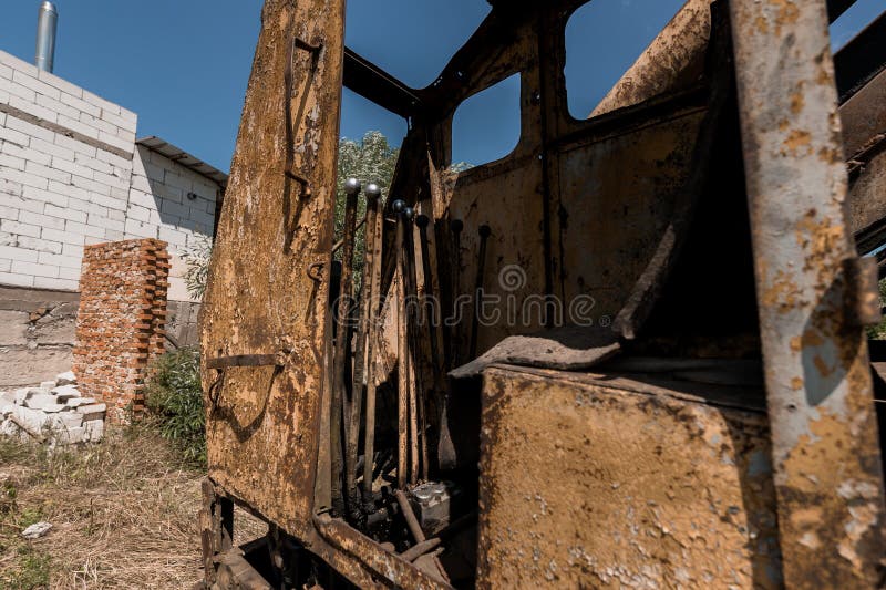 Abandoned Industrial Machinery in a Decaying Environment Stock Photo ...