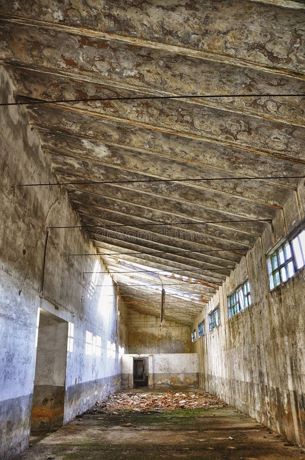 Abandoned Interior Mining Buildings Stock Photo - Image of area ...