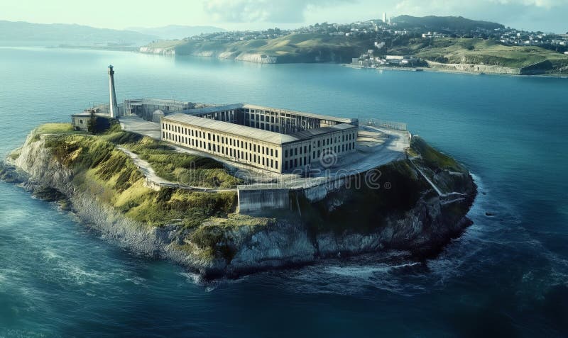 Abandoned Island Prison with Historical Architecture Surrounded by ...