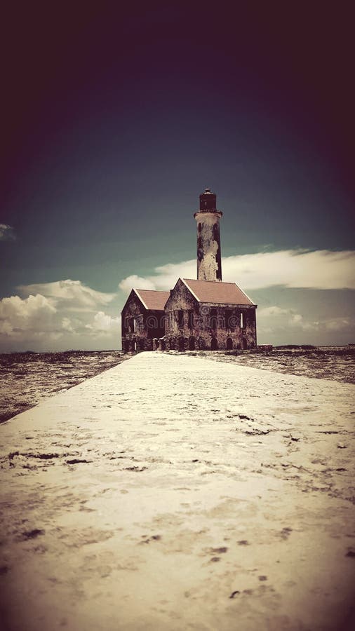 Old Lighthouse Abandoned Seaview, Giglio Island, Tuscany , Italy Stock ...