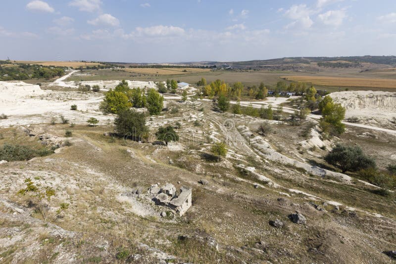 Abandoned lime pit stock photo. Image of whitewash, countryside - 176582482