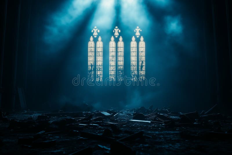 Abandoned Medieval Cathedral Interior Stock Illustrations – 423 ...