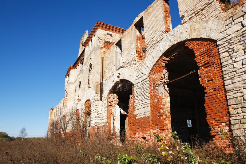 Abandoned Medieval Manor in Autumn Stock Image - Image of manor ...