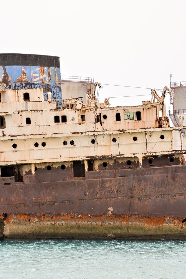 Abandoned Metal Rusty Ship editorial photography. Image of view - 108501952