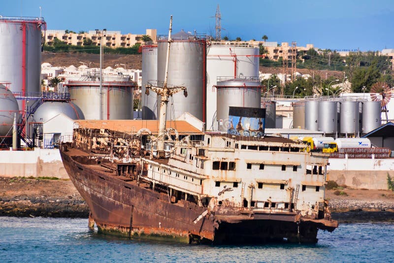 Abandoned Metal Rusty Ship stock photo. Image of nautical - 172532652