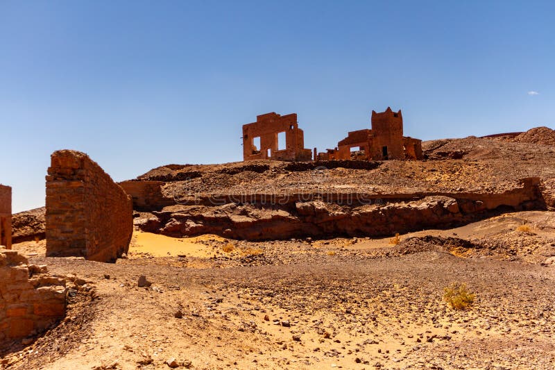 Abandoned Mine. Merzouga, Erg Chebbi, Morocco. Stock Photo - Image of ...