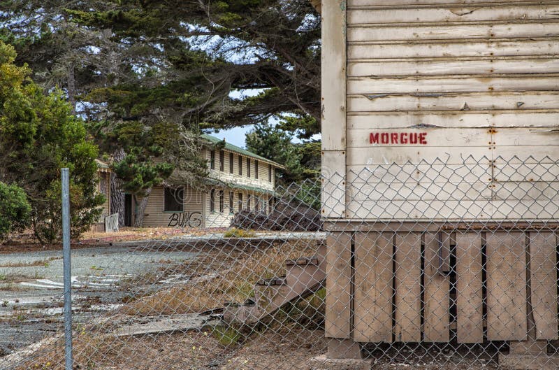 Abandoned Morgue Building at Fort Ord Army Post Stock Image - Image of ...