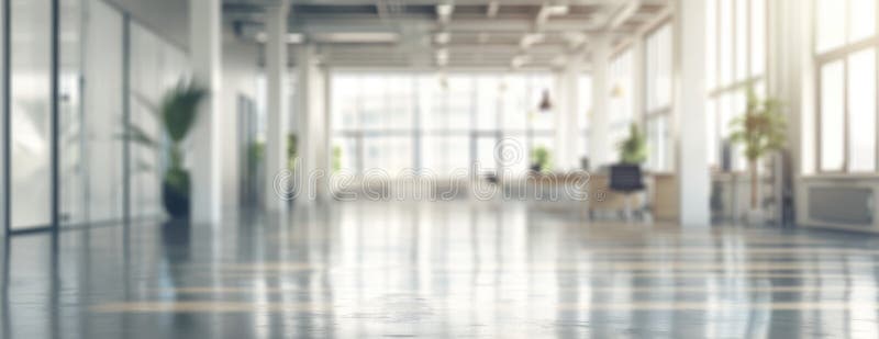 Abandoned Office Building with Numerous Windows Open Space Office Stock ...