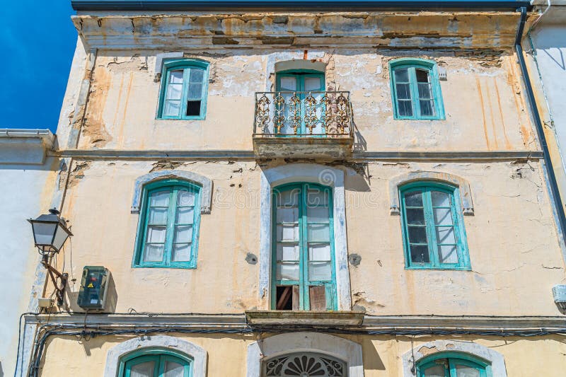 Abandoned Old Building Facade Stock Image - Image of building, urban ...